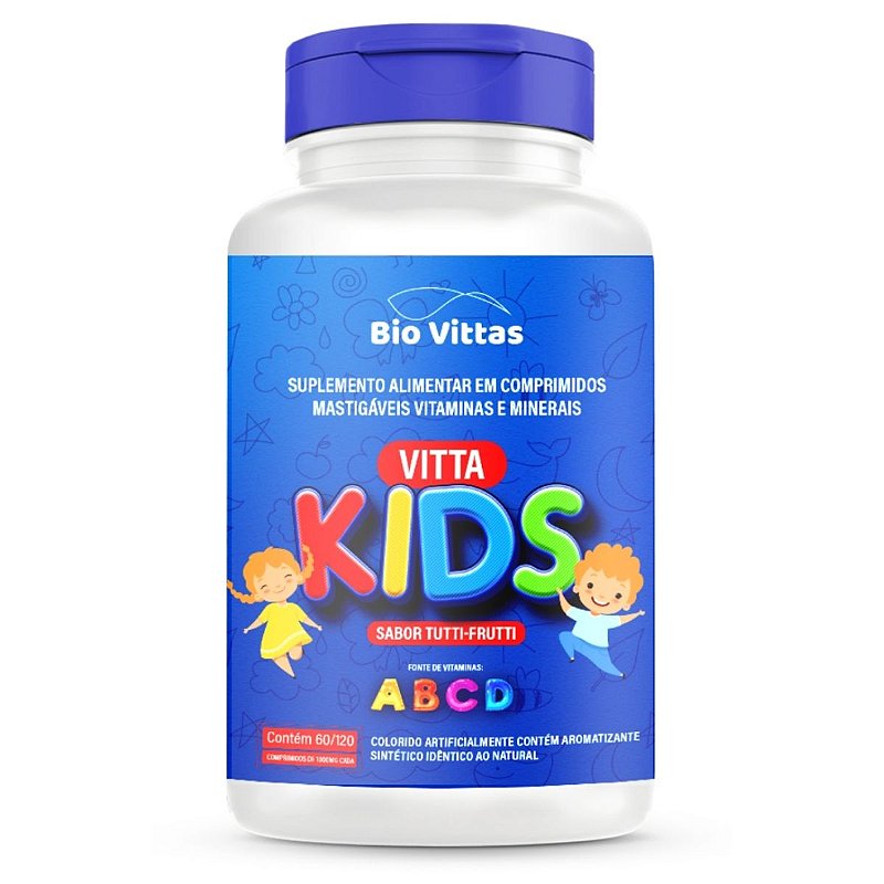 Vitta Kids Comprimidos (Mastigaveis) - Bio Vittas Produtos Naturais