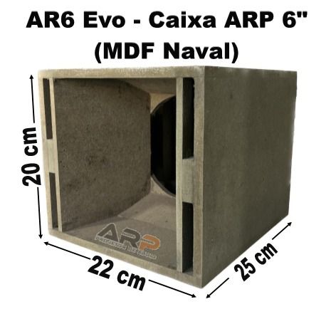 Caixa ARP 6'' AR6 Evo Mdf Naval 9mm - ARISTENE SOM AUTOMOTIVO