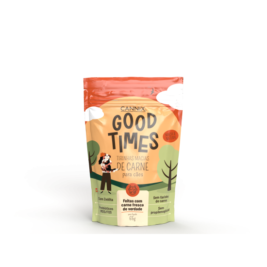 Petisco Tirinha Good Times Sabor Carne para Cães - 65g - Mais Ração ...
