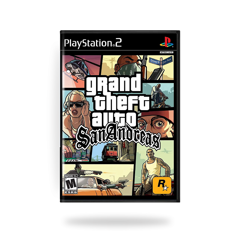 Grand Theft Auto - GTA San Andreas PS2 Original Lacrado (Americano ...