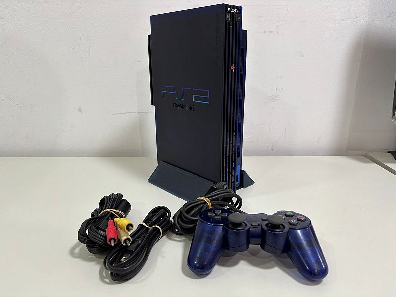 Console Playstation 2 Fat Midnight Blue Japonês SCPH-50000 - PS2 FAT ...