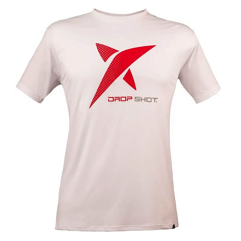 Camiseta Drop Shot Game 1.0 Masculina - Branca/Vermelho - Winner Raquetes