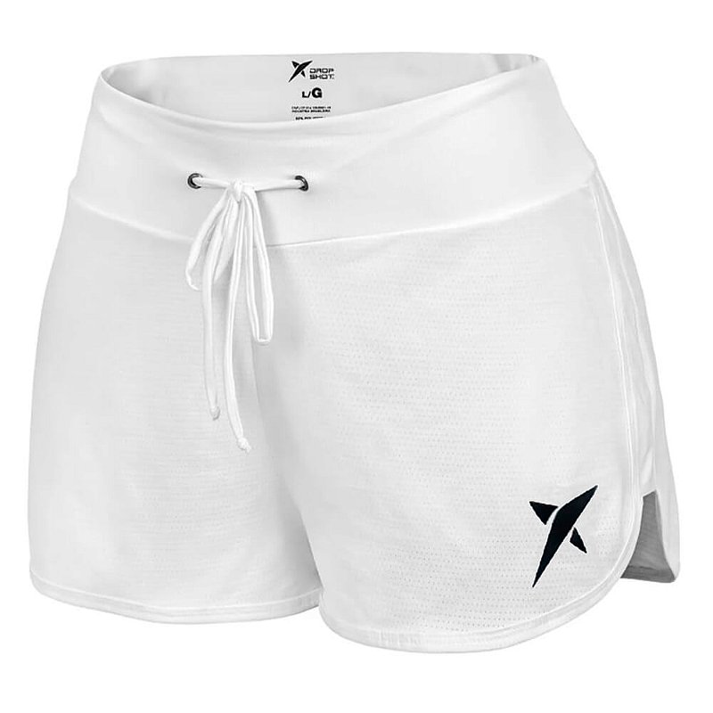 Short Duplo Drop Shot Feminino - Branco - Winner Raquetes