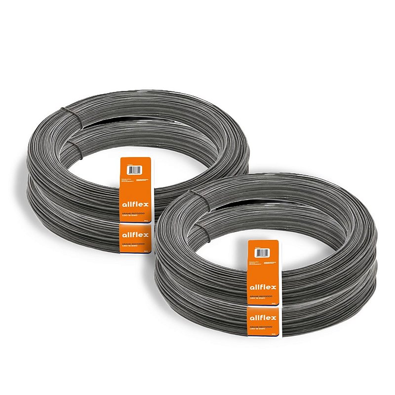 Kit 4kg Arame Recozido Liso BWG18 Fio 1,24mm allflex 4x1kg - LUP PLACE