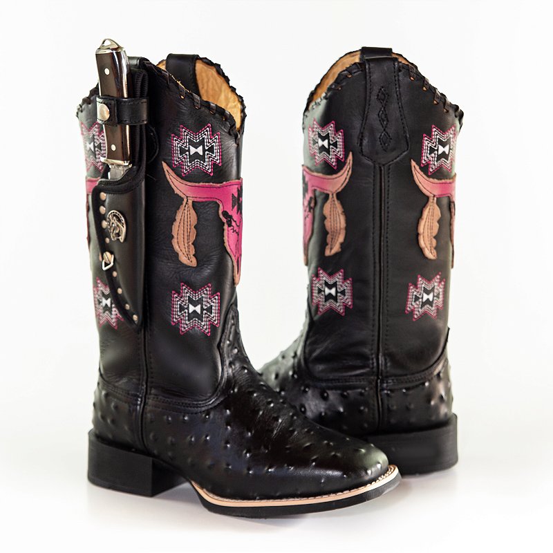 Bota Texana Touro Rosa Bainha e Faca - Botas Texanas - Ofertas em Loja ...