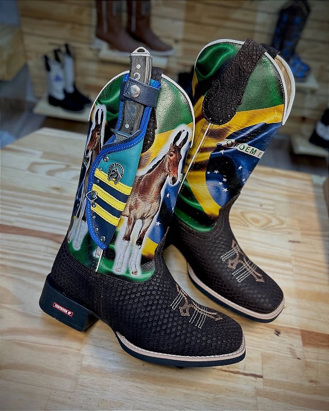 Bota Muladeiros Brasil com Bainha Faca Retiravel - Botas Texanas ...