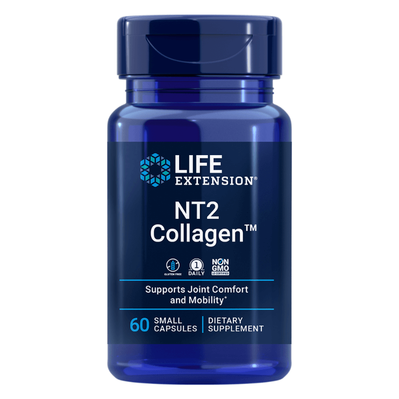 NT2 Colágeno Tipo 2 40mg 60 Cápsulas Life Extension - Suplelive