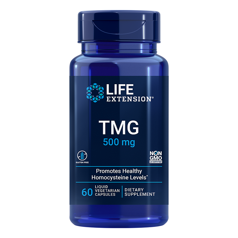 TMG 500mg 60 Cápsulas Life Extension - Suplelive