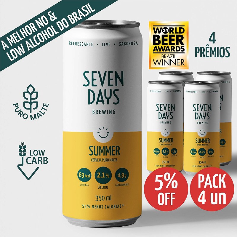 Summer Seven Days - Puro malte, Baixa caloria e teor alcoólico ...