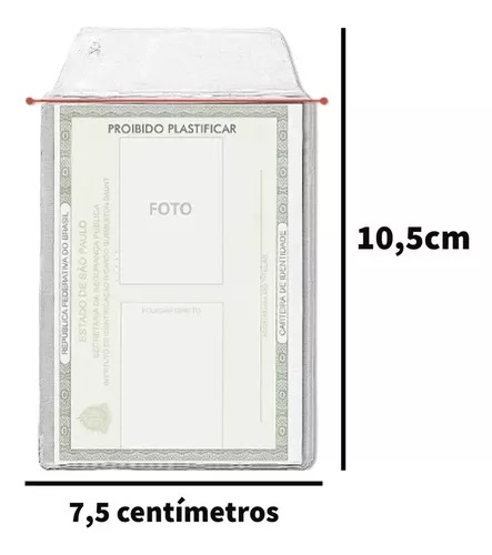 Capas de Proteção para documento de plástico 75mm x 105mm - Armarinho ...