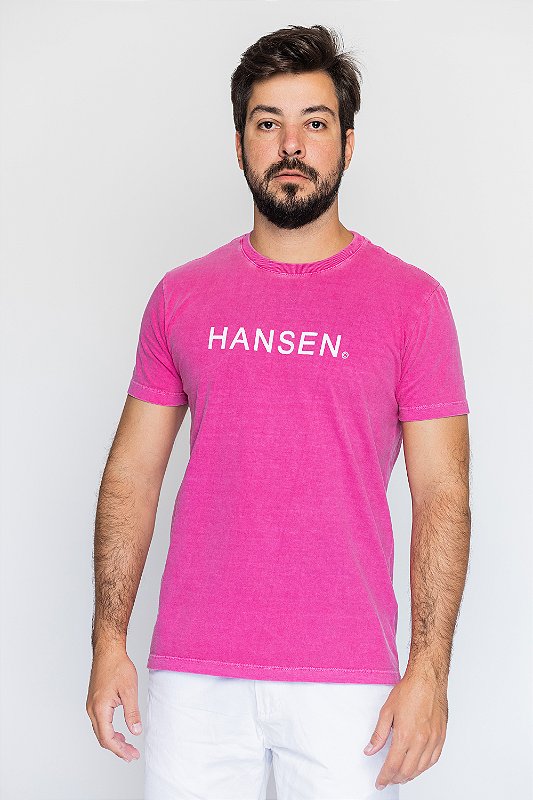 Camiseta Premium PRO Rosa Estonada Logo Frontal | Hansen Brand - Hansen ...