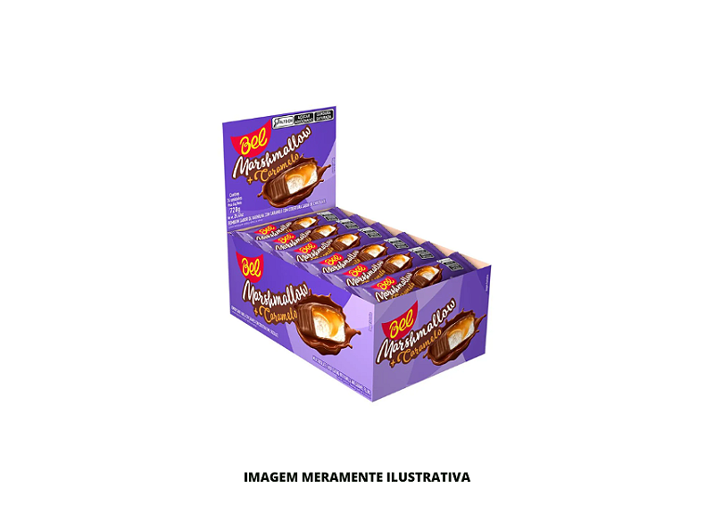 CHOCOLATE BEL MARSHMALLOW CARAMELO 1X24X30G - Roberto Distribuidora