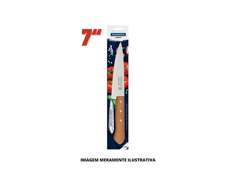 FACA INOX TRAMONTINA CARBON STEEL 7 - Roberto Distribuidora