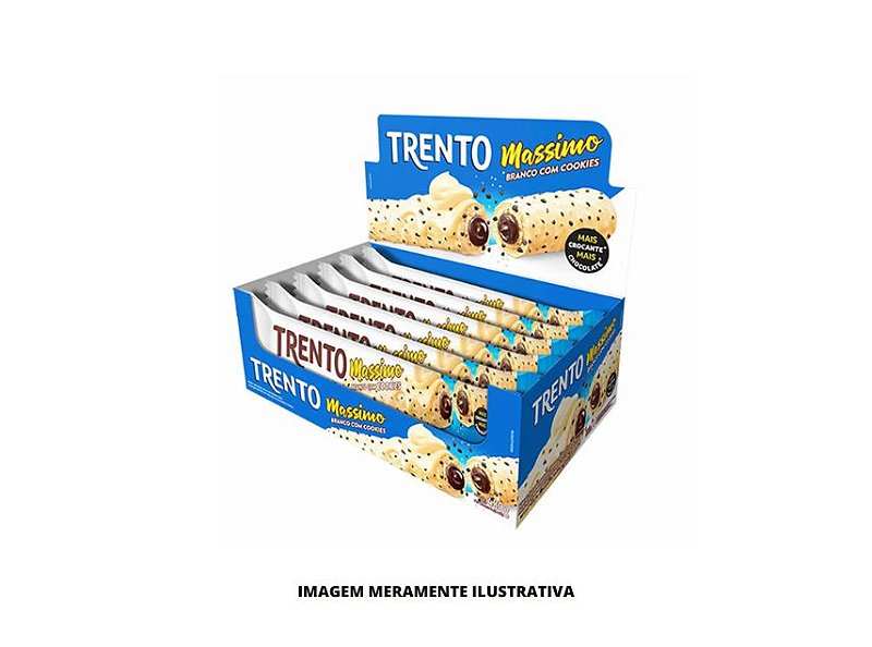 WAFER TRENTO MASSIMO CHOCOLATE BRANCO COM COOKIES 1X16X30G - Roberto ...