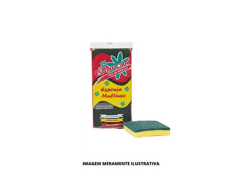 ESPONJA DUPLA FACE MULTIUSO ESPONFLORA 1X60X3 - Roberto Distribuidora