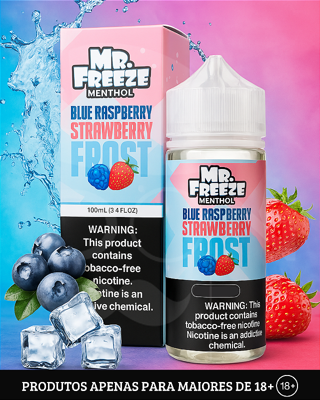 Juice Mr.Freeze - Blueraspberry Strawberry Frost - 6mg - 100ml - DK CWB