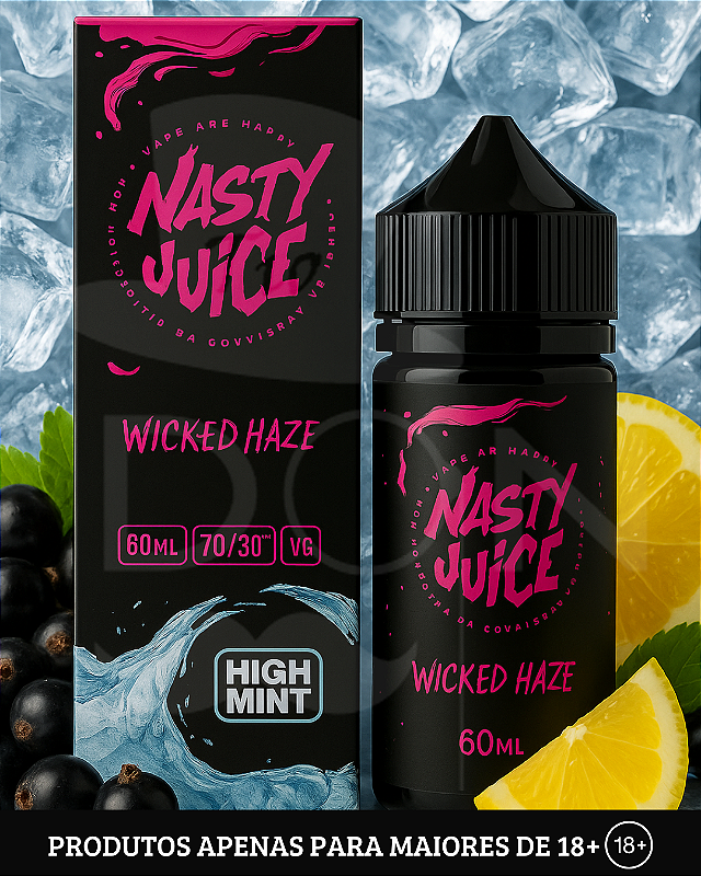 Juice Nasty - Wicked Haze High Mint - 6mg - 60ml - DK CWB