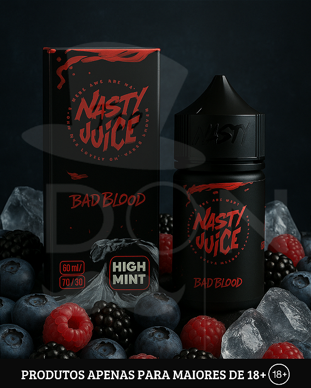 Juice Nasty - Bad Blood High Mint - 0mg - 60ml - DK CWB