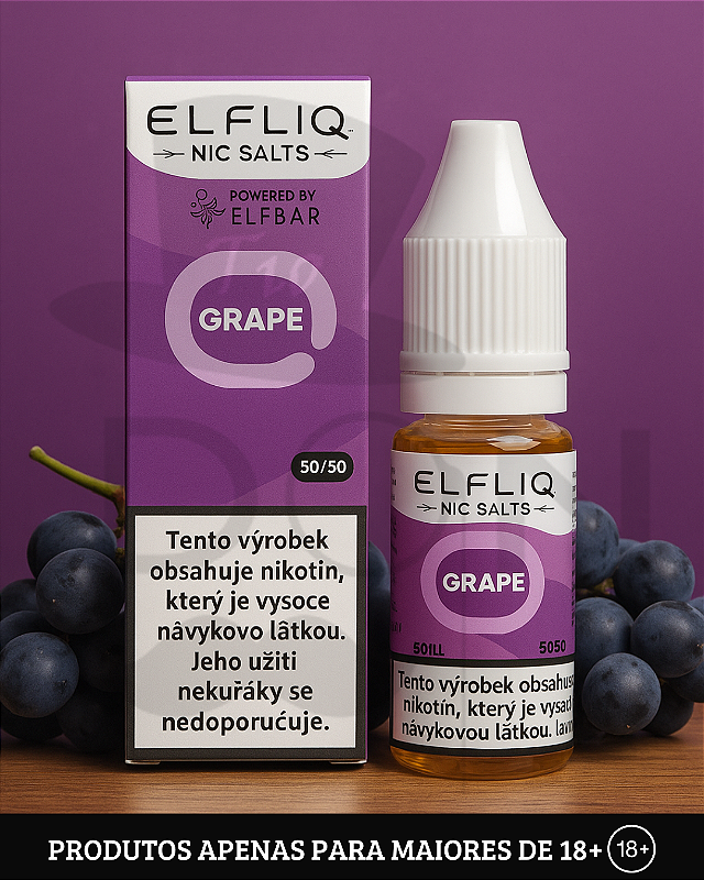 Salt Elfbar ELFLiq - Grape Ice - 35mg - 30ml - DK CWB