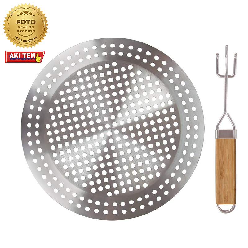 Frigideira Para Grelhar em Inox 2 Em 1 - MOR - Lojas Aki Tem