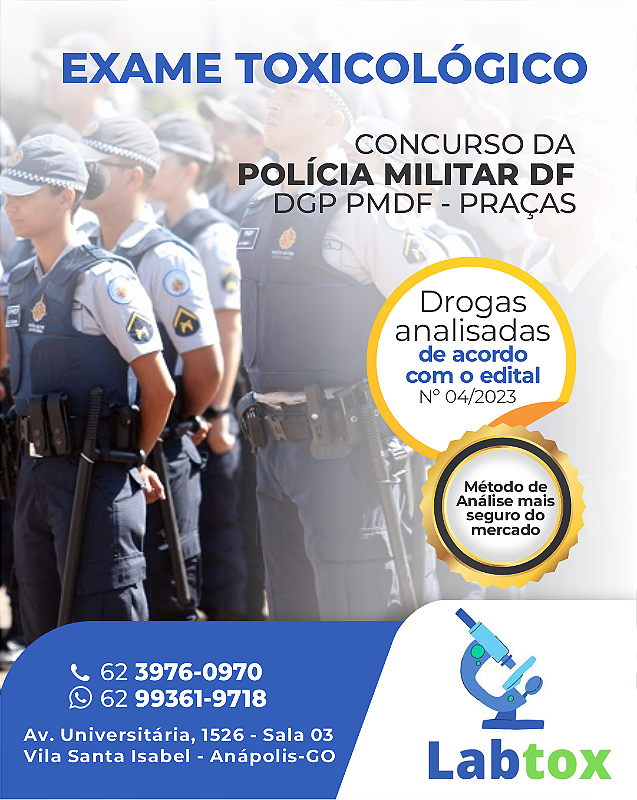 Exame Toxicológico - Anapolis-GO - LABTOX-ANAPOLIS/GO (C.N.H, Empregado ...