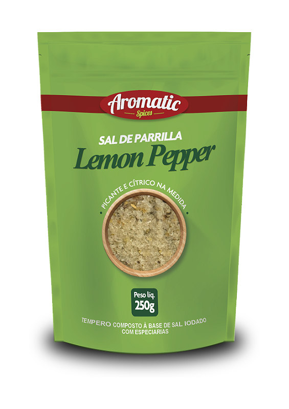 Sal de Parrilla Lemon Pepper 250g - Aromatic Spices BR