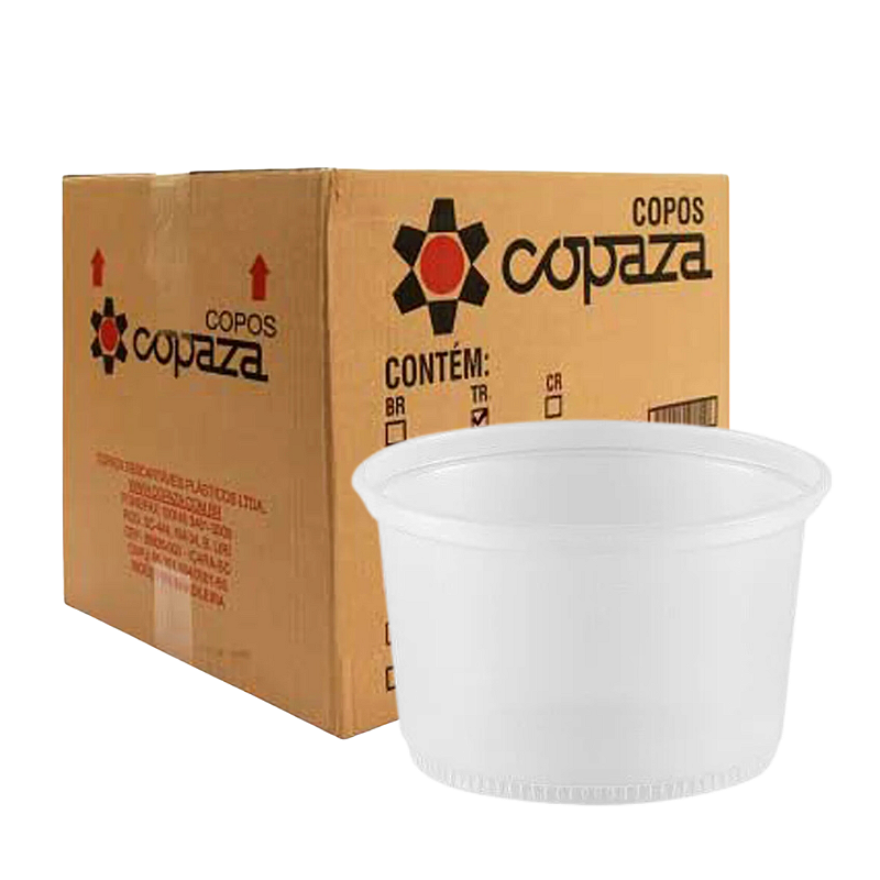 Pote Descartável P-10 1.000ml cx c/360 Unid. - Copaza - Ômega Embalagens
