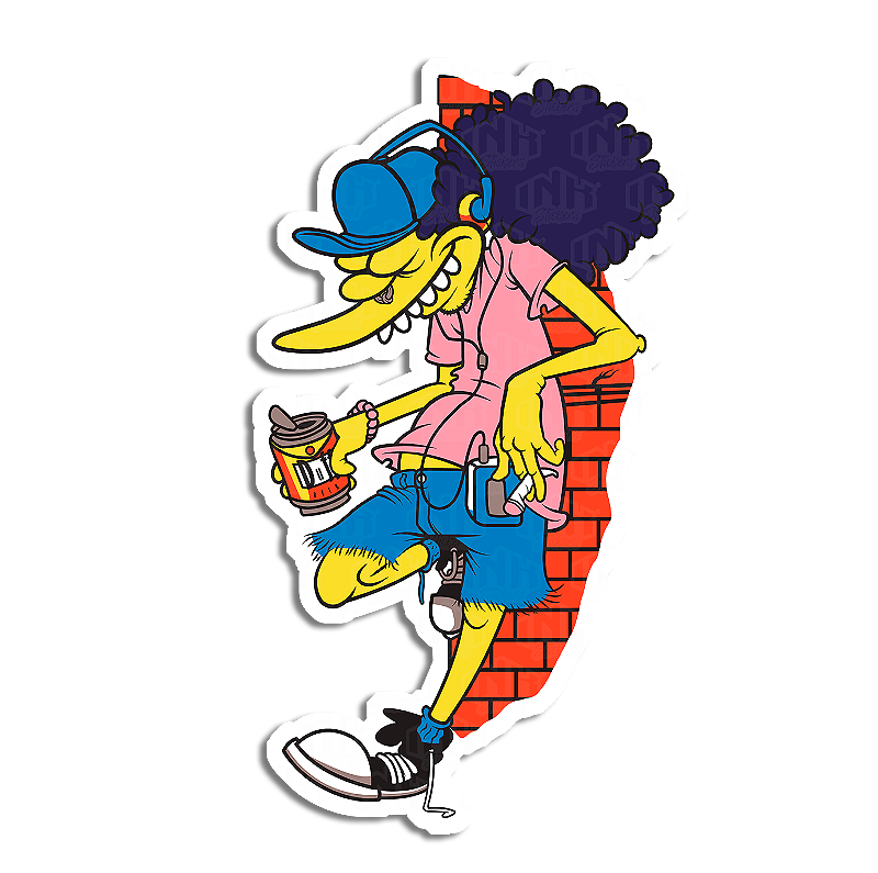 Adesivo A Prova D'água Os Simpsons Moe - InkStickers