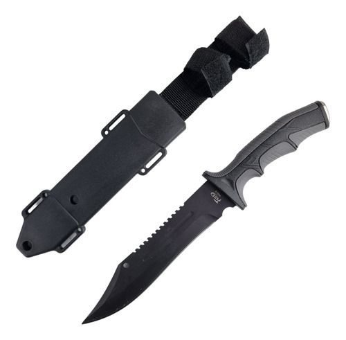 Faca Tática Ergonômica Cinza - Conforto e Precisão 🗡️🌫️ - Febre do Aço