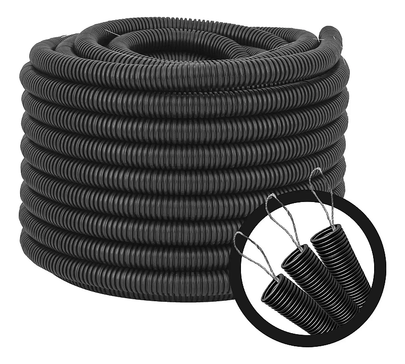 CONDUITE ESPIRAL 1 PT C/ GUIA ROLO 25 METROS - Infra Elétrica