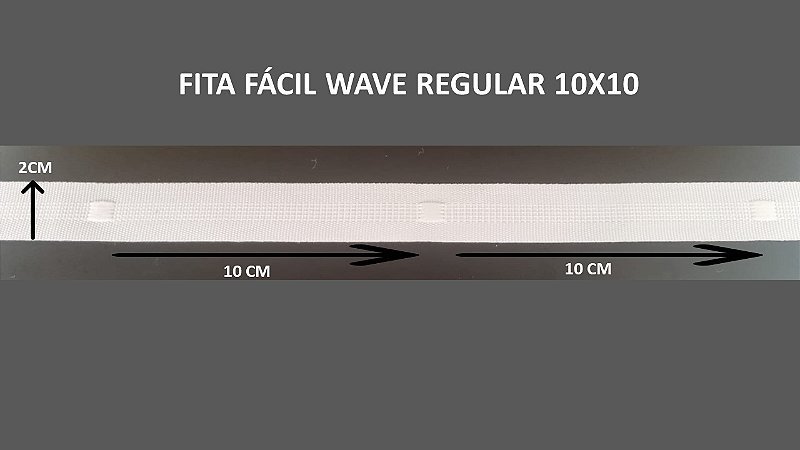 FITA FÁCIL WAVE - 10X10 (REGULAR) - BRANCO- ROLO COM 50 METROS ...