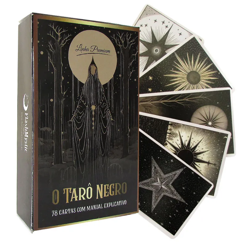 O Grande Tarot Negro com 78 Cartas - Alpha Oriental