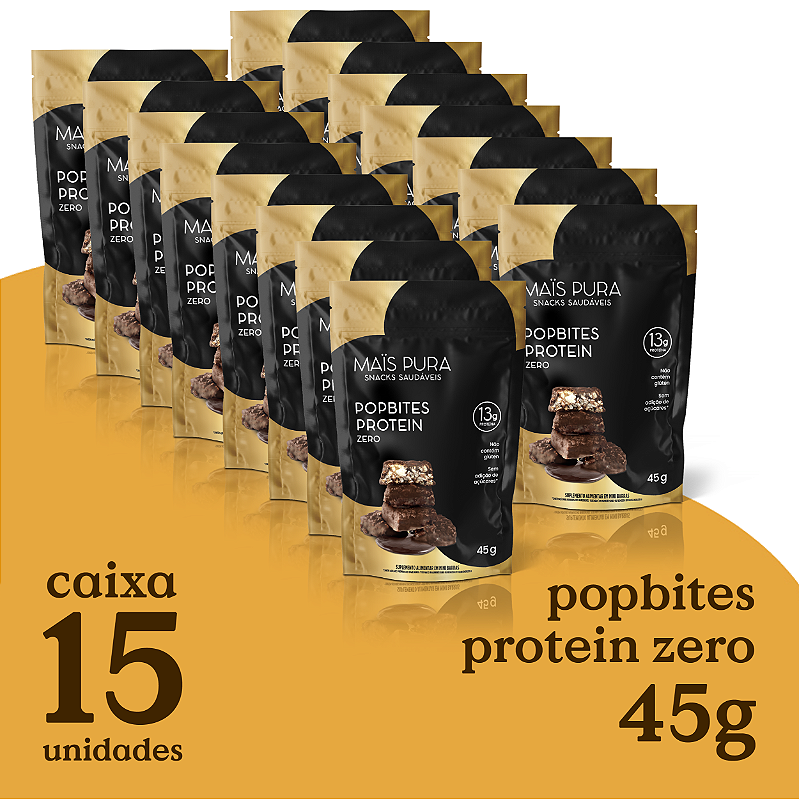 Popbites Protein Zero Maïs Pura 45g (15 unidades) - Loja Mais Pura