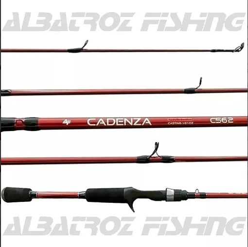 VARA PESCA CARRETILHA ALBATROZ CADENZA C562 6-12LB - CASA PEDRINI