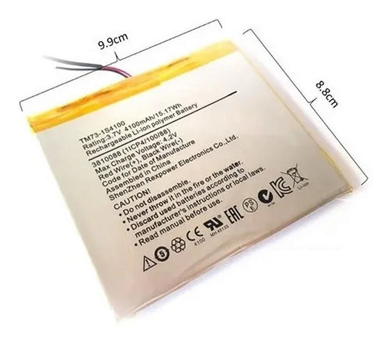 Bateria Tablet Tm73 - 1s4100 3.7v 4100mah 15.17wh - Seven Distribuidora ...