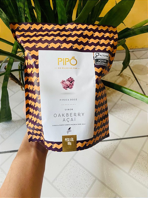 Pipó Pipoca Gourmet Açai com Paçoca Oakberry 80g - Johnny Doces ...