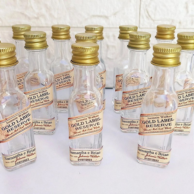 Miniatura Whisky Gold Label Personalizada - Donaire Personalizados