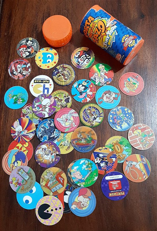 Porta tazos, tazos, porta tazo, elma chips antigo, coleção elma chips ...