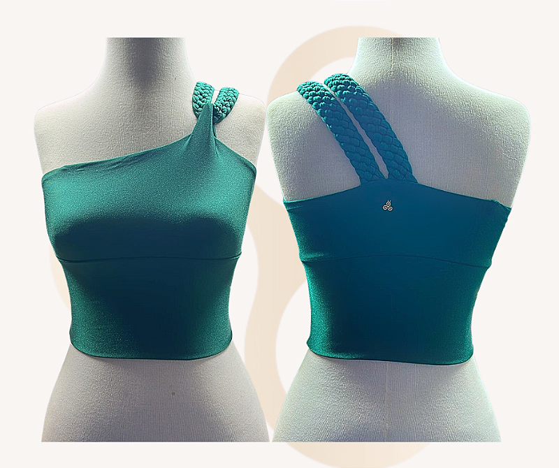Cropped Macramê 1 Ombro Galápagos - Danke - Moda Fitness com design ...