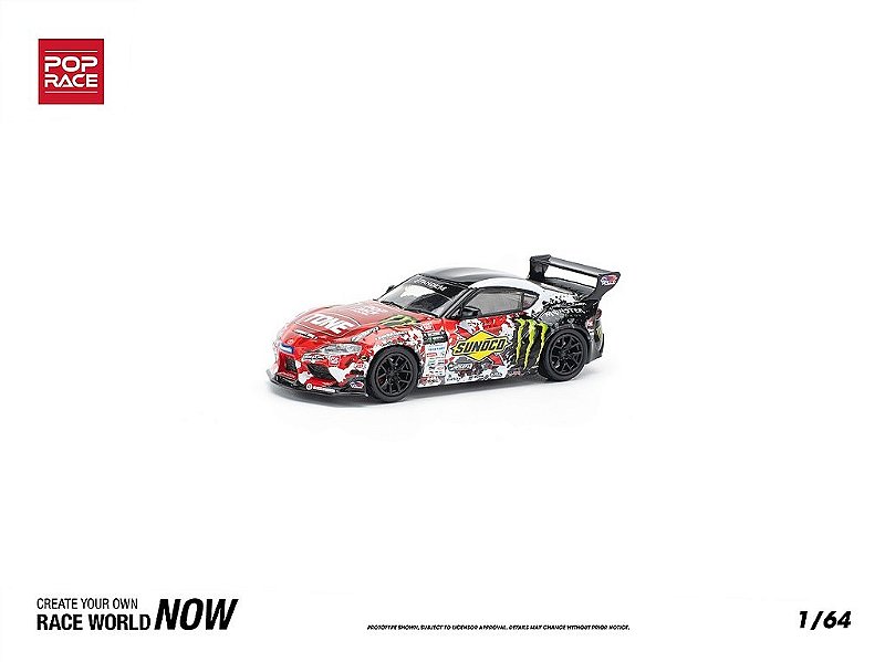 Toyota GR Supra D1GP 2024 Pandem Body Kit Daigo Saito 1:64 POP RACE - 3 - Miniaturas Colecionáveis