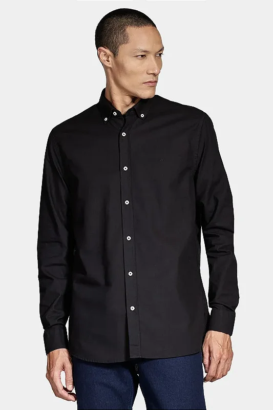 Camisa Aramis Manga Longa Move Slim Oxford Button Down Planalto Preto ...