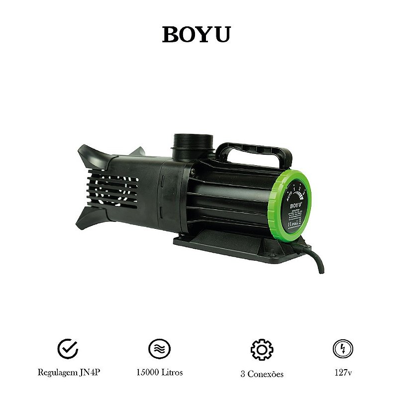 BOMBA SUB BOYU ALTA VAZAO ECO C/ REG. JN4P-20.000L/H 220V - Nemo & Cia