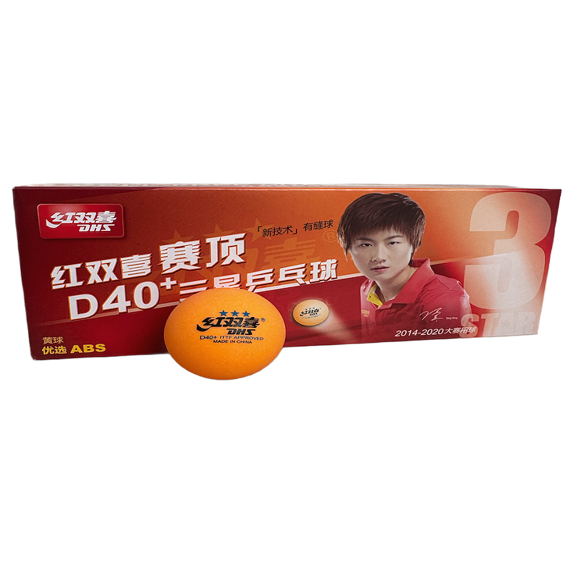 Bola de plástico DHS - D40+ 3 estrelas - Caixa com 10 unidades - Laranja - OPERATT | Materiais ...