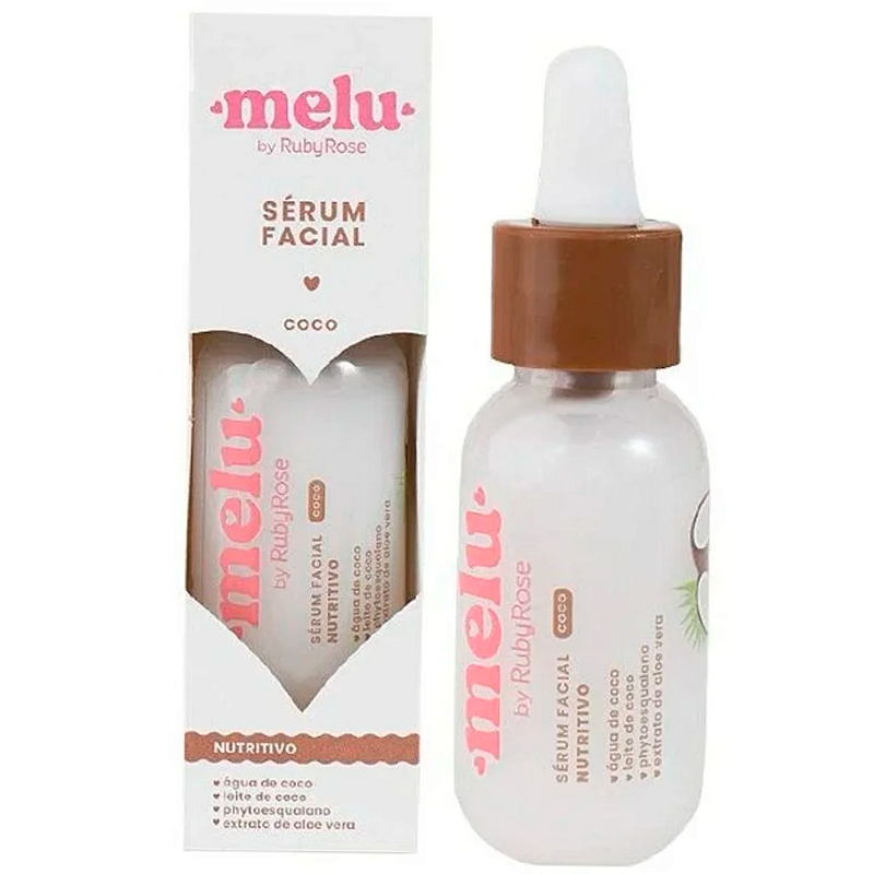Sérum Facial Coco Nutritivo - Melu by Ruby Rose - Encanto Da Maquiagem