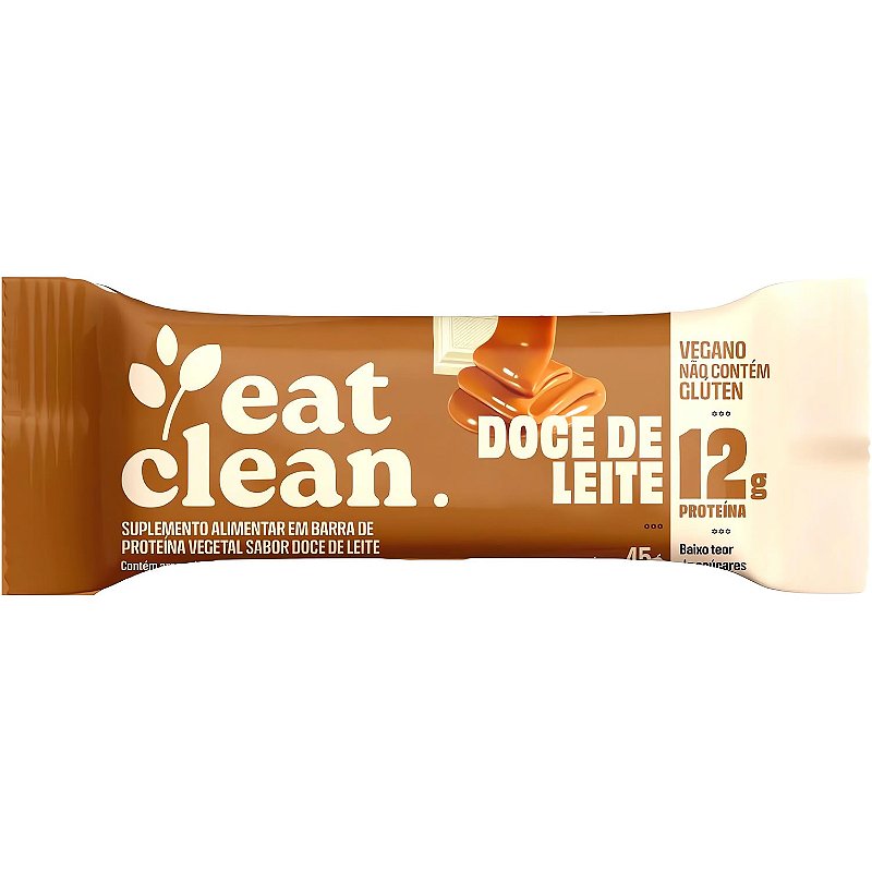 Barra Proteína Doce de Leite Vegano Eat Clean 45g - Casa Veg - A Casa ...