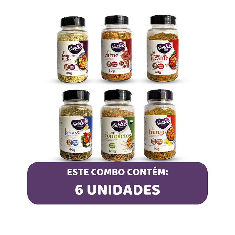 Kit 6 Mix Temperos Secos Naturais Carne Frango Picante Peixe Sem Glúten ...