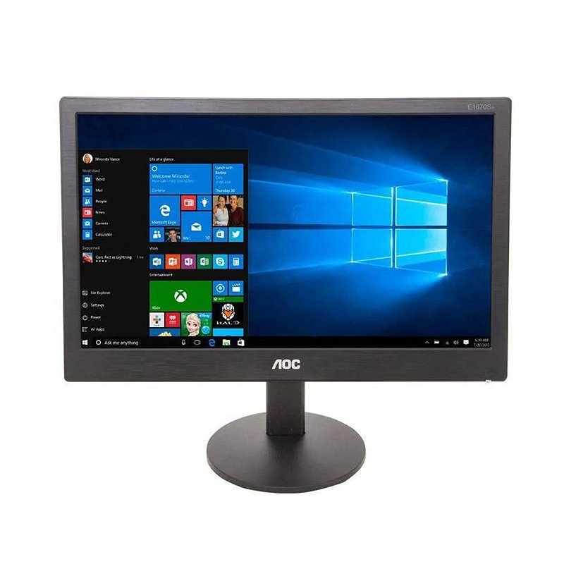 Monitor AOC LED 15,6 Polegadas Widescreen, E1670SWU - ShockTI ...