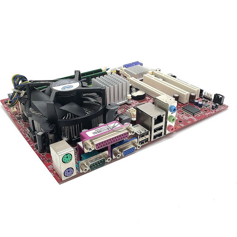 Kit Placa Mãe Intel 775 + CPU Dual Core 2.70Ghz + 2GB + Cooler ...