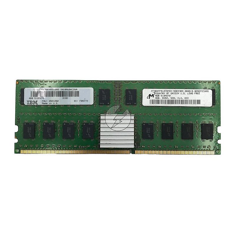 Memória RAM Micron MT36HTF51272MDY-53EE3B3: DDR2, 4GB, 512Mx72, 533 ...