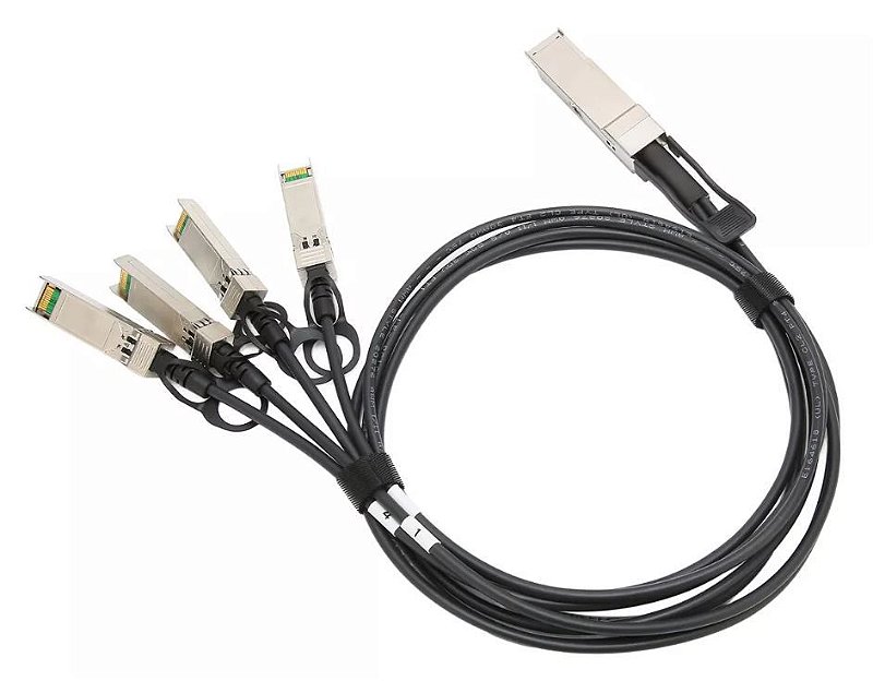 Cabo DAC Passivo QSFP+ 40G para 4x SFP+ 10G, 1 Metro - ShockTI ...